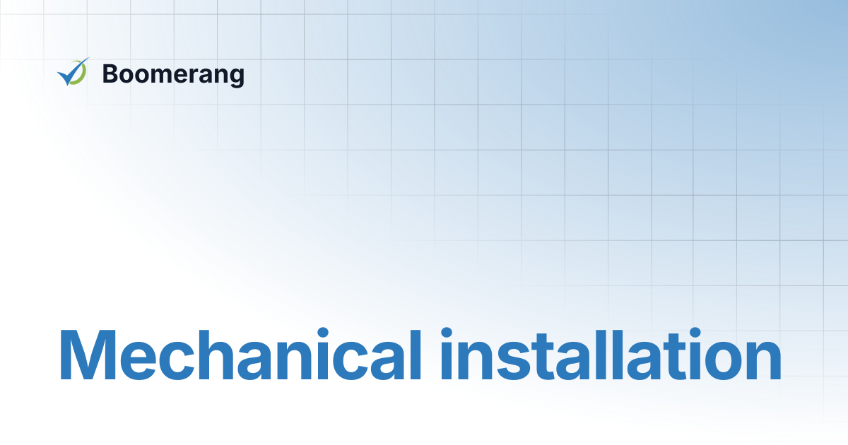 Mechanical installation | T-BBO Gateway Installation Manual | Boomerang