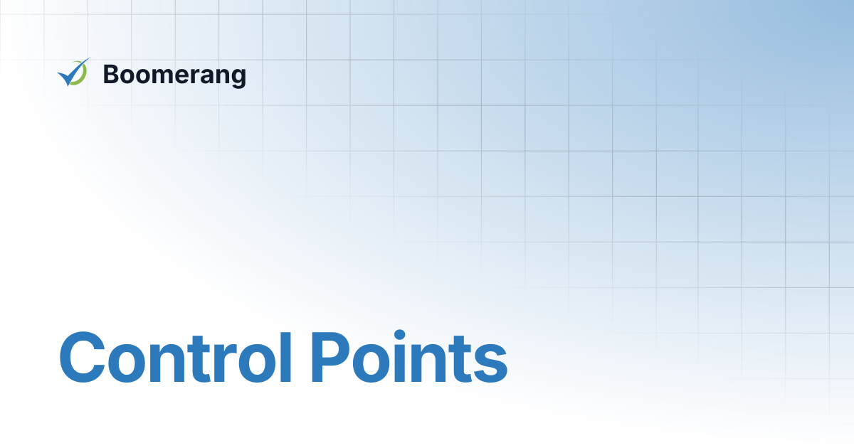Control Points | A-B3 Domain Administrator Manual | Boomerang